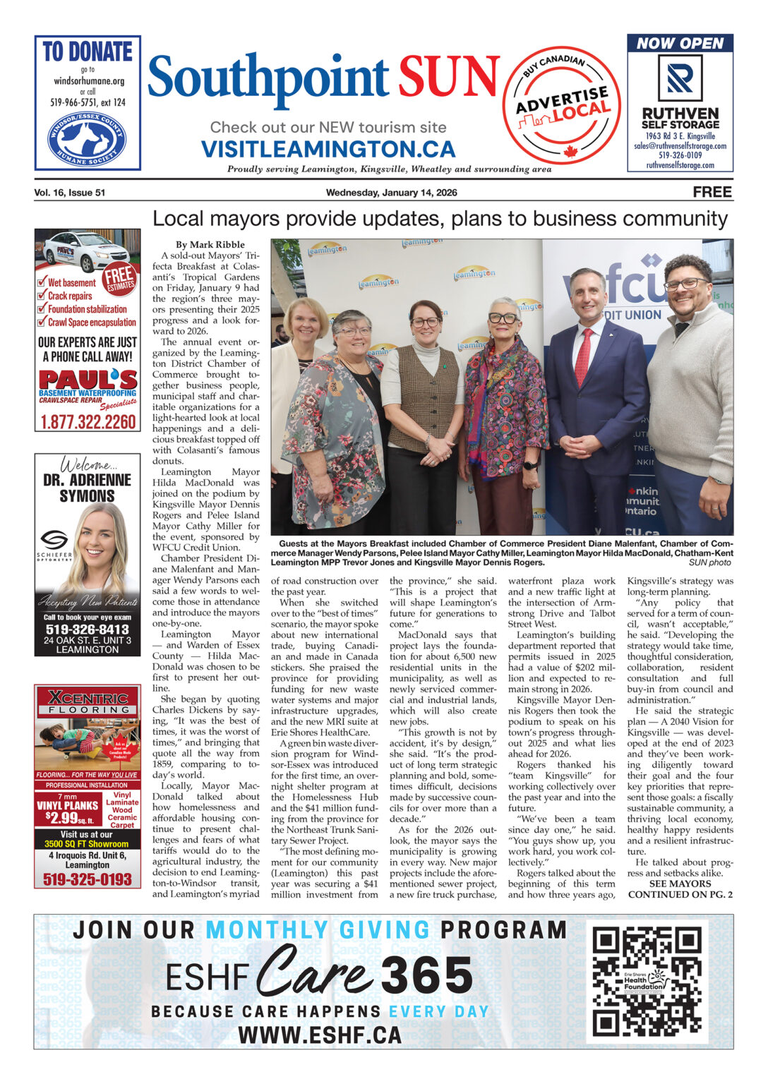 Local mayors business updates shared at Trifecta Breakfast - Southpoint Sun